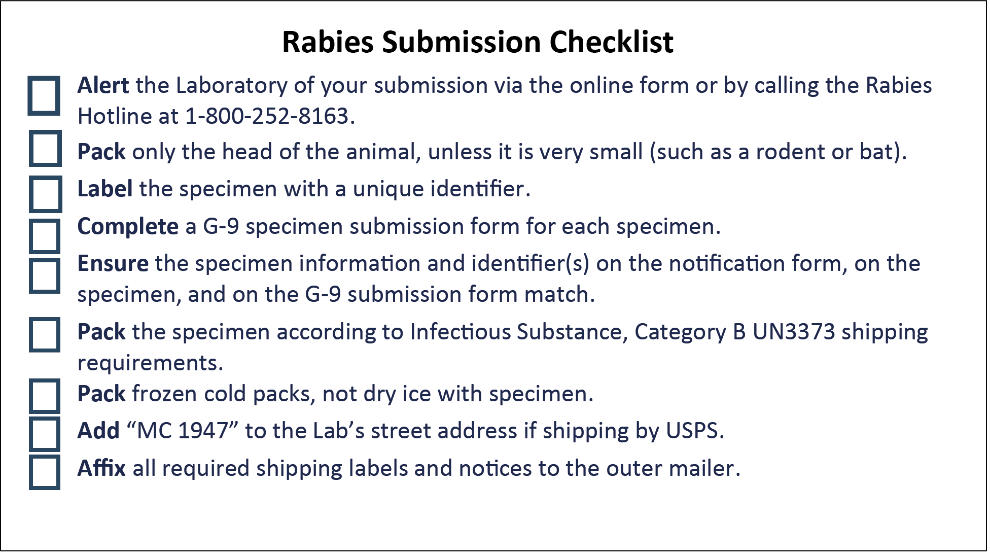 Submitting Rabies Specimens to DSHS Laboratory | Texas DSHS